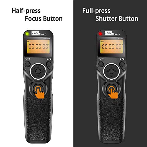 Pixel TW-283 E3 Wireless Shutter Release Cable Wired Remote Control Compatible Compatible for Canon XT XTi XS XSi T1i T2i T3 T3i T4i T5 T5i T6i SL1 EOS1300D 300D 60D 60Da 70D 80D