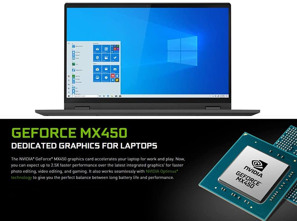 Lenovo Flex 5 2-in-1 Laptop, 15.6" 4K UHD (3840x2160) IPS 500nits Touch Display, 16GB RAM, 1TB PCIe SSD, NVIDIA GeForce MX450, Intel i7-1165G7, Fingerprint, Type-C, Win 11 Pro, w/Tikbot HDMI Cable