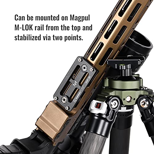 SUNWAYFOTO 3.15 inch M-Lok Arca Rail Mount Adapter Accessories for Arca-Swiss/RRS Tripod Head Aluminum SMP-80