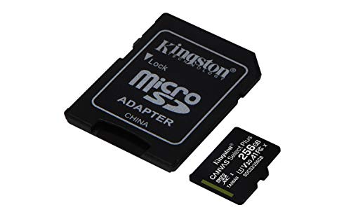 Kingston 256GB microSDXC Canvas Select Plus 100MB/s Read A1 Class 10 UHS-I Memory Card + Adapter (SDCS2/256GB)