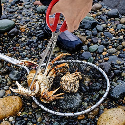 BESTonZON Grilling Tong Nabber Litter Trash Clamp Multi-Function Tool Mud Picker Live Household Steel Slip EEL Cooking Anti- Garden Grabber Long Home BBQ Multi- Reacher Portable Style Up