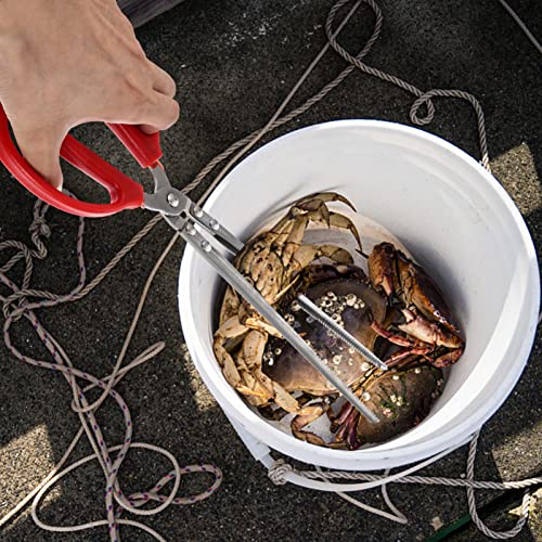 BESTonZON Grilling Tong Nabber Litter Trash Clamp Multi-Function Tool Mud Picker Live Household Steel Slip EEL Cooking Anti- Garden Grabber Long Home BBQ Multi- Reacher Portable Style Up