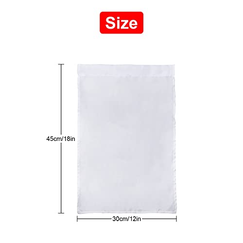 BULLETSHAKER Blank Garden Flag for Vinyl - Sublimation Flags Blank Polyester 3-Layer Weave Strands - DIY Plain Garden Flag 10Pcs 12 x 18 inches (30x45CM)
