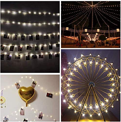 Moon Strike 72ft 200 LED Solar String Lights Outdoor Waterproof, Upgraded Outdoor Solar Garden Lights with 8 Modes , Solar Fairy Lights for Garden, Christmas (Warm White)
