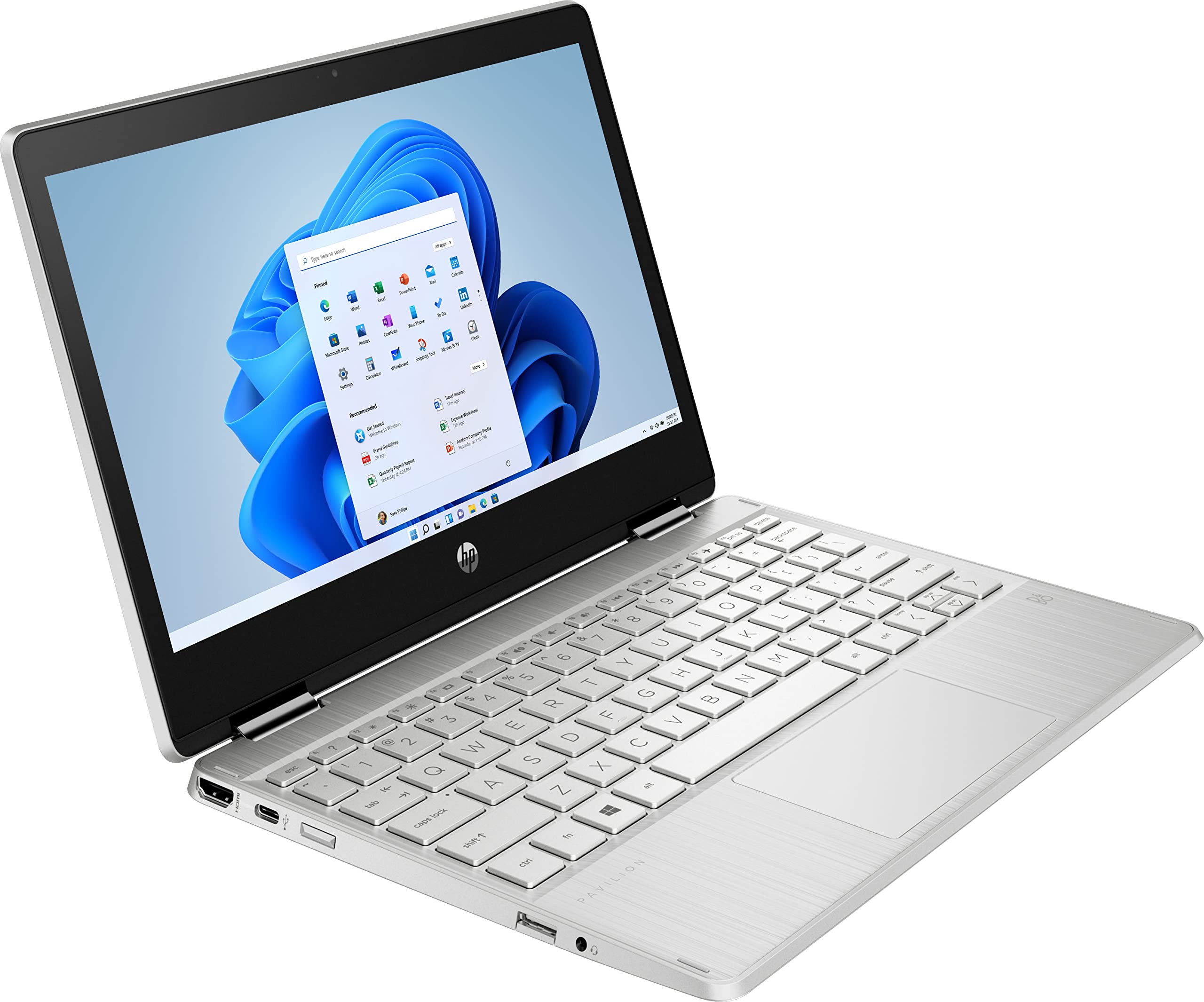 HP - Pavilion x360 2-in-1 11.6inch Touch-Screen Laptop - Intel Pentium Silver - 4GB Memory - 128GB SSD - Natural Silver 11-11.99 inches