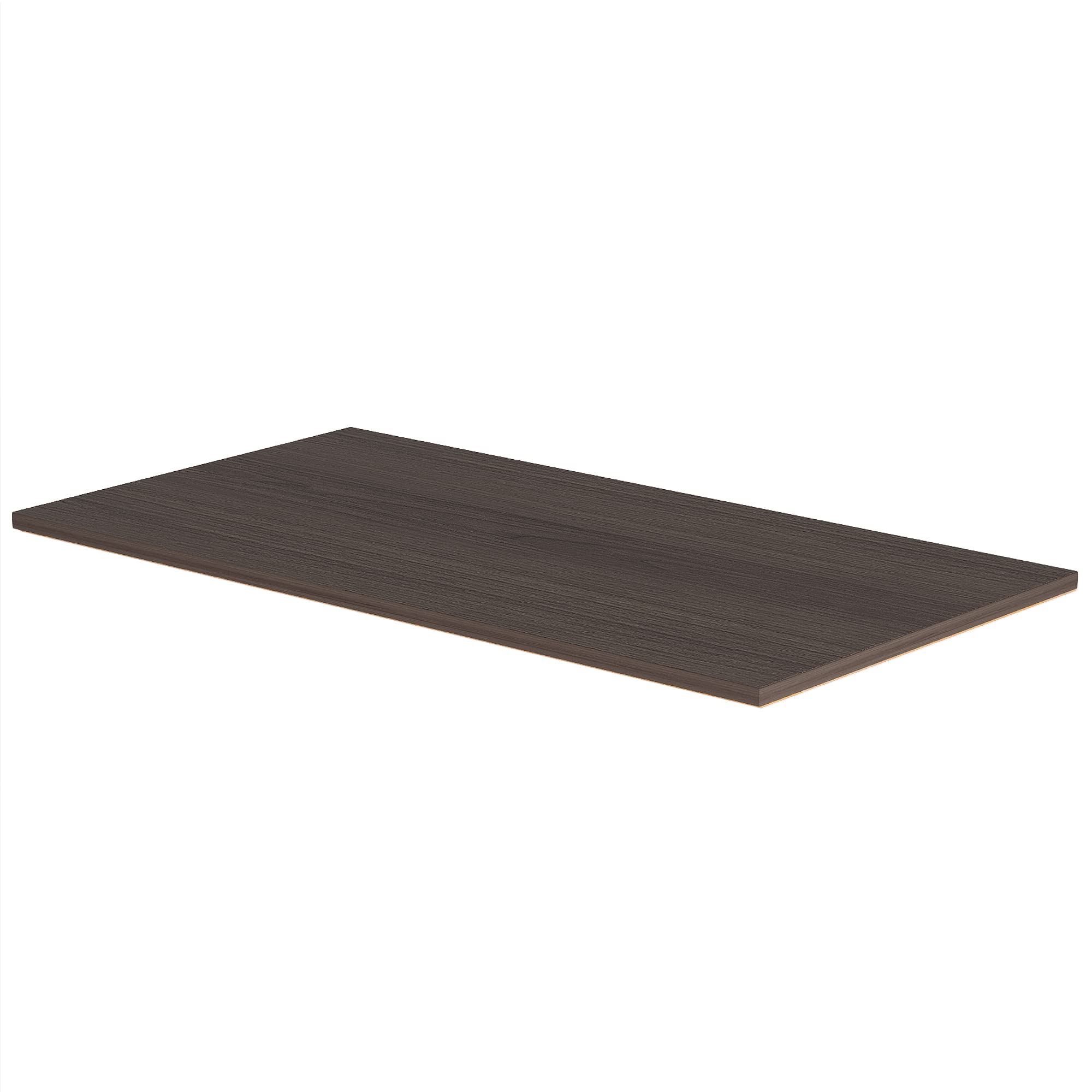 ALFA BUSINESS 55" x 28" Universal Table Top, Solid One Piece Wooden Desktop, Tabletop for Standard & Sit to Stand Desk Frame, Counter Top for Home or Office, Walnut