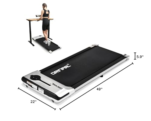 Orinar Under Desk Treadmill, Walking Pad with Remote Control, 2.5 HP Portable Walking Jogging Running Machine for Home Office, LED Display
