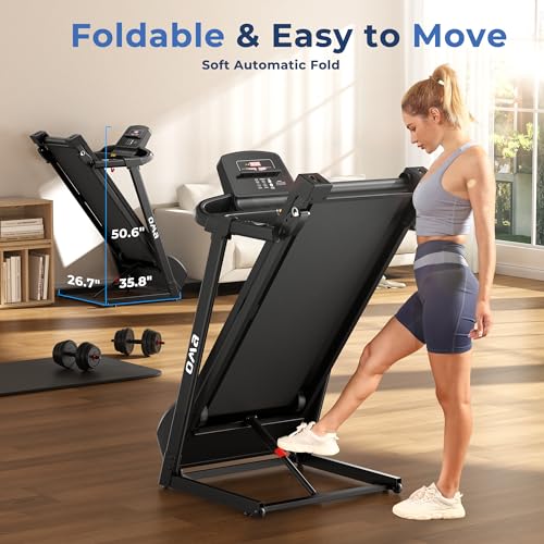 OMA Treadmills for Home Gym, 3.0HP 300lb Capacity, Foldable Treadmill with Incline Ajustable, Larger Deck Free 36 Preset Programs Walking Pad for Jogging Running Dog Treadmill, Model A…
