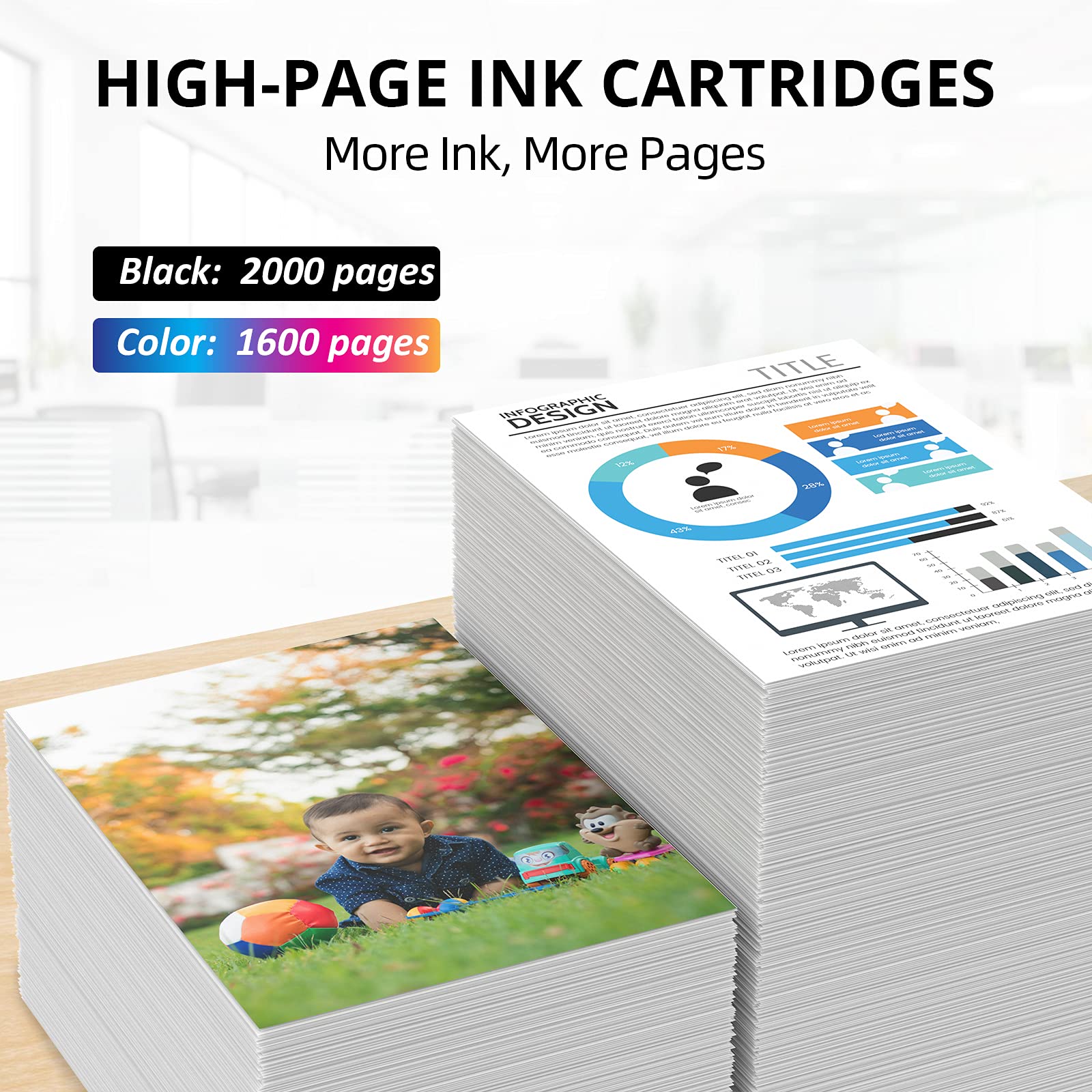 FASTINK Compatible HP 952XL 952 XL Ink Cartridges Combo Pack Replacement for HP OfficeJet Pro 8710 Printer Ink Cartridges 7740 8210 8702 8715 8725 Printers Ink Cartridges