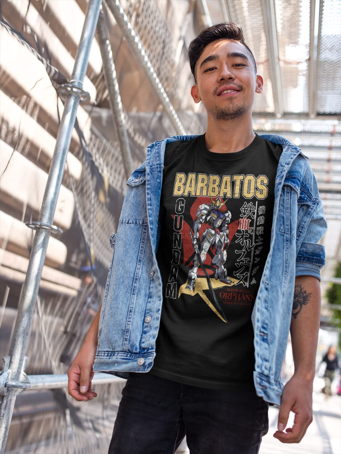 American Classics Iron-Blooded Orphans Mobile Suit Gundam Barbatos Anime Japanese Men's Short Sleeve Graphic T-Shirt - Adult Large, Black