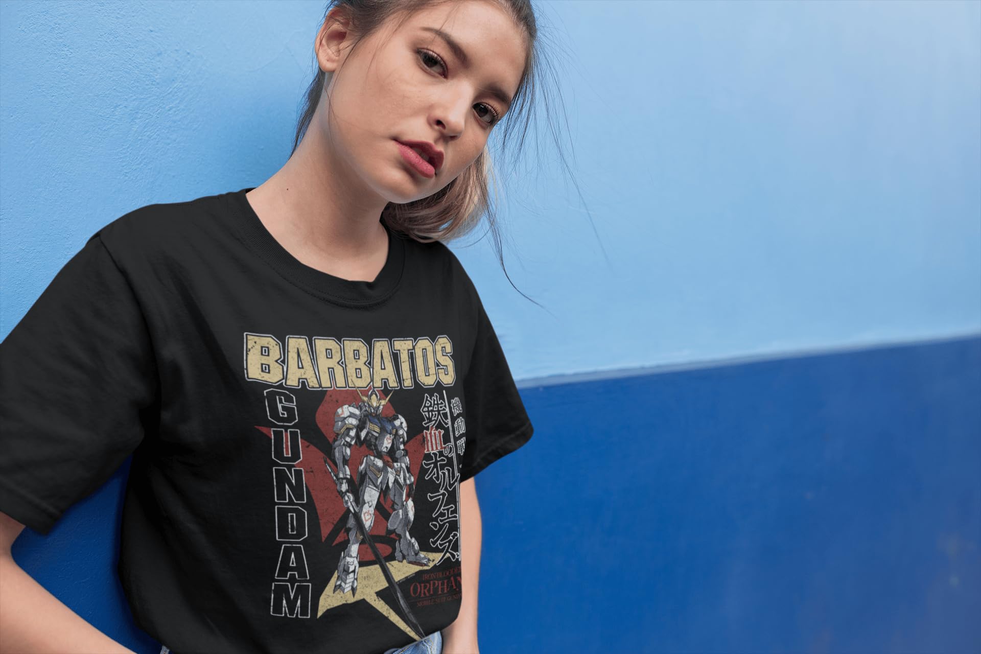 American Classics Iron-Blooded Orphans Mobile Suit Gundam Barbatos Anime Japanese Men's Short Sleeve Graphic T-Shirt - Adult Large, Black