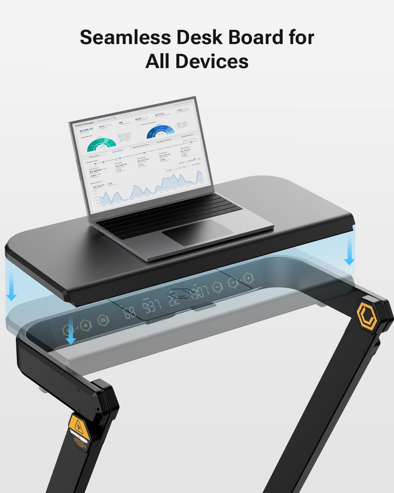 UREVO Walking Pad with Incline, 3 in 1 Portable Folding Treadmills for Home/Office, 2.5 HP Under Desk Treadmill, Large Running Area, Remote Control, LED Display