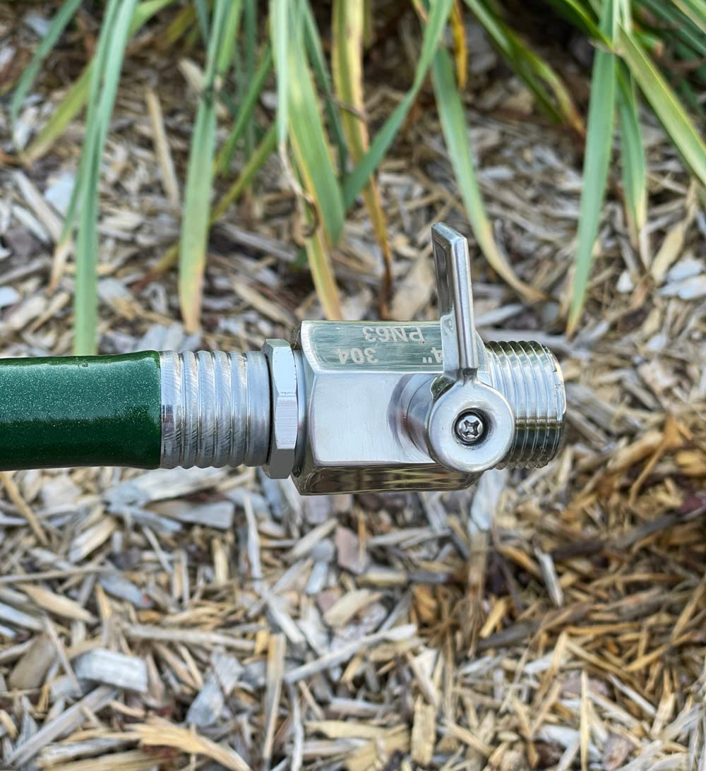 beduan Stainless Steel 3/4" Shut Off Valve GHT Thread Garden Hose Heavy Duty Connector