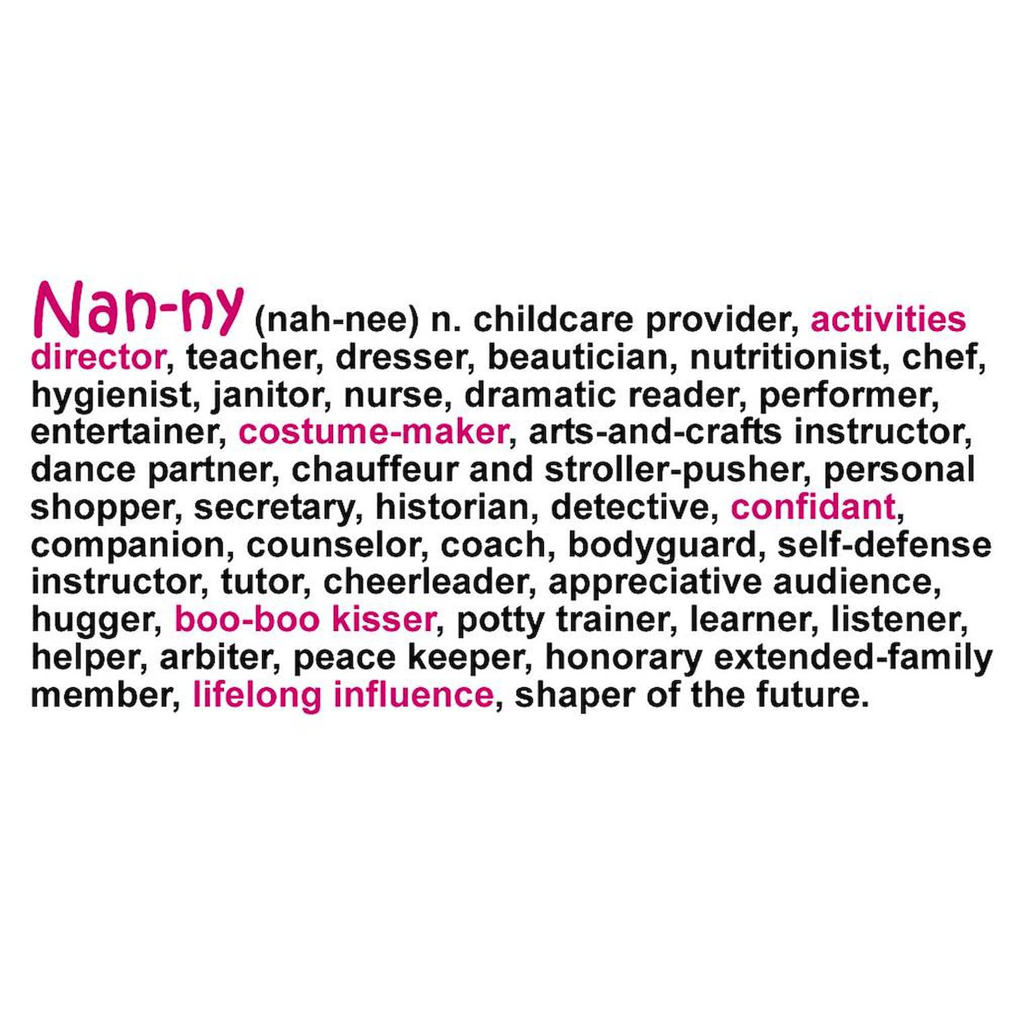 CafePress Definition Of A Nanny Mug Ceramic Coffee Mug, Tea Cup 11 oz