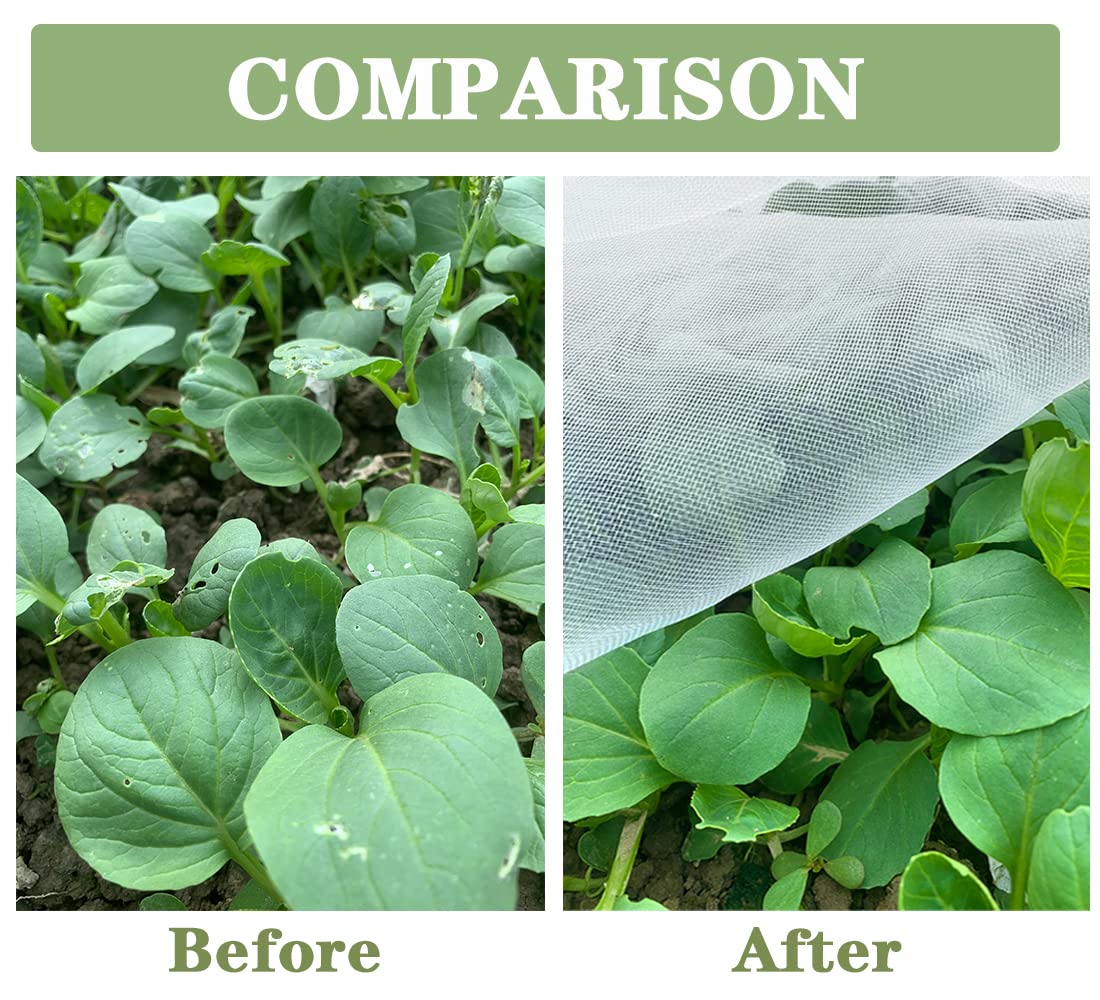Dafoecheer Garden Netting, Plant Covers 6.5 x 10Ft Ultra Fine Mesh Netting for Plants Vegetable Fruits Flowers Crops Birds Animals Barrier Protection Net