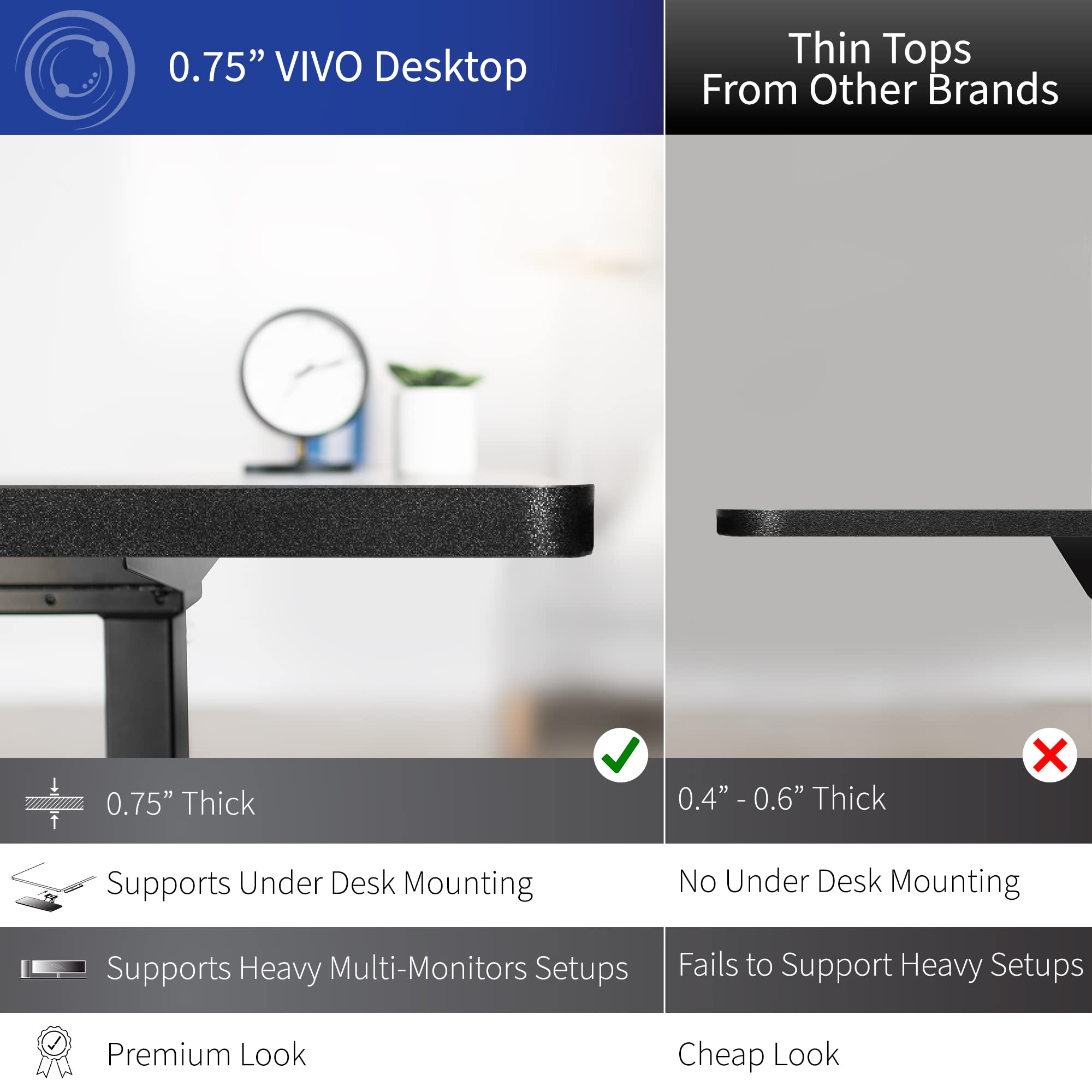 VIVO Electric Dual Motor Height Adjustable 63 x 32 inch Stand Up Desk, Complete Active Workstation, 3 Part Table Top, Black Frame, Memory Controller, DESK-KIT-E2B1B