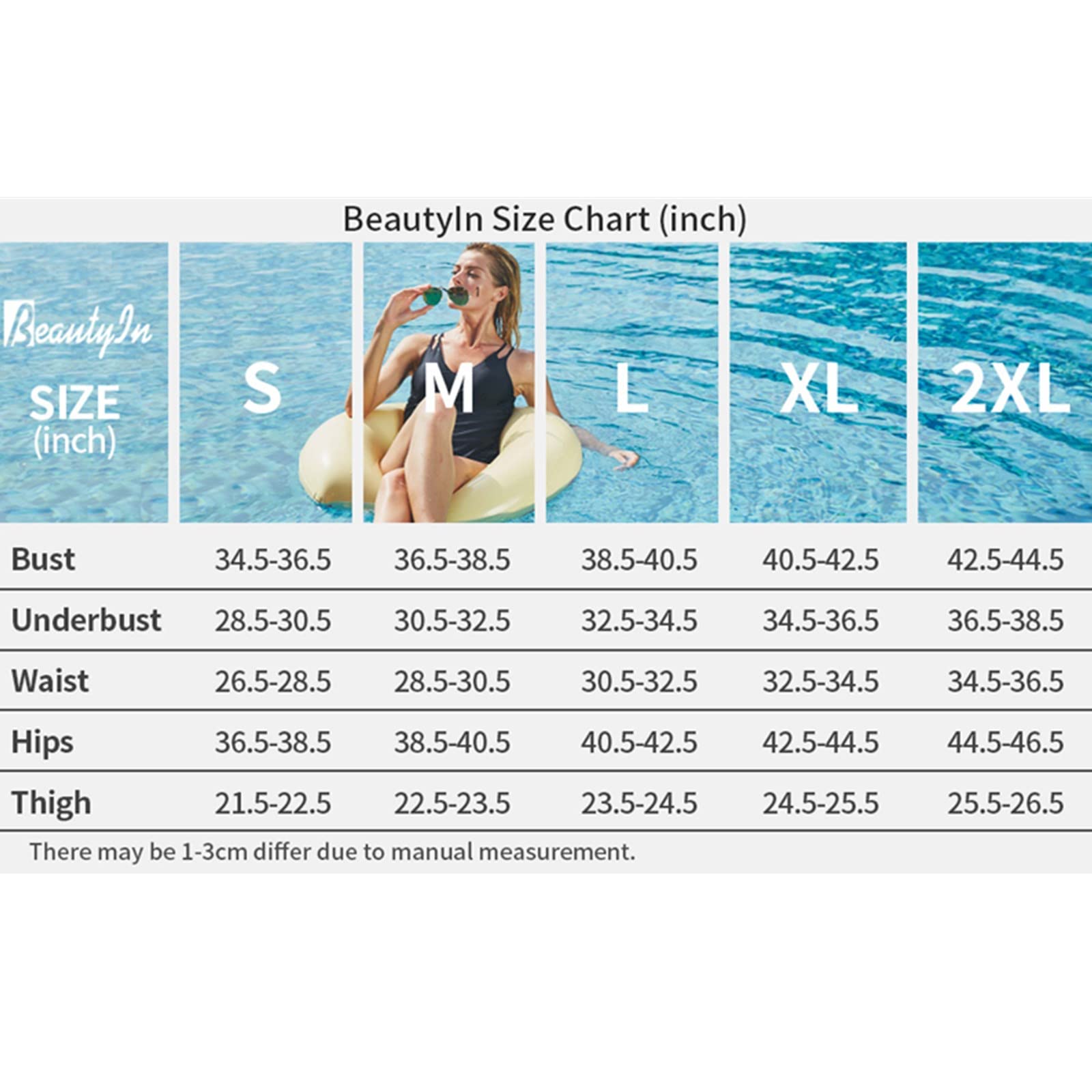 beautyin Halter Bikini Swimsuit Womens Side Tie Two Piece Bathing Suit Turquoise