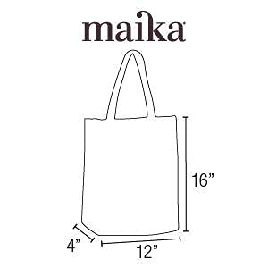 MAIKA Recycled Canvas Market Tote Bag, Echo Tangerine