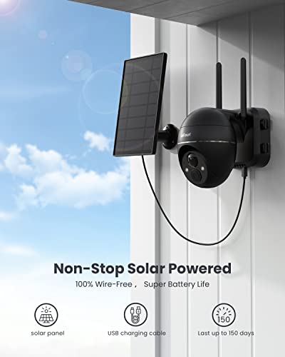 ieGeek 2K Security Camera Wireless Outdoor, 2.4G WiFi 360° View Pan Tilt Strobe Light/ Spotlight Home Security System with Motion Detection and Siren, 2 Way Talk, IP65, 3MP Night Vision