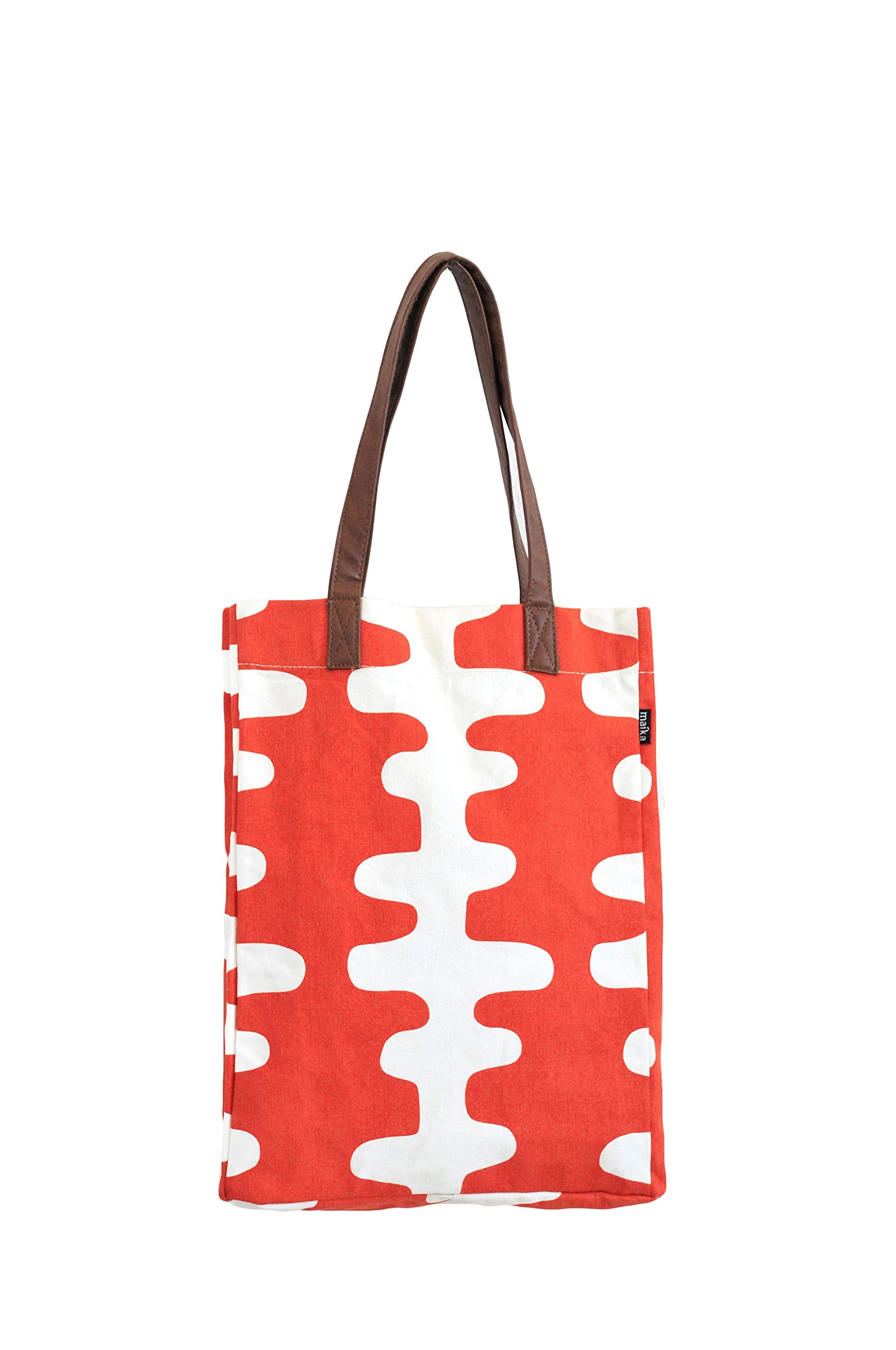 MAIKA Recycled Canvas Market Tote Bag, Echo Tangerine