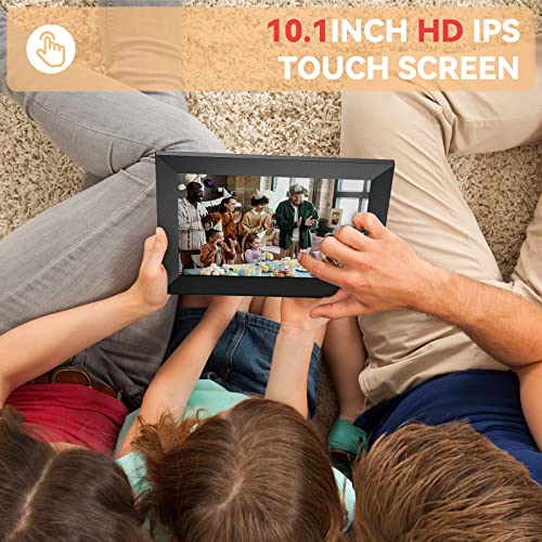 Digital Photo Frame, AUZNCU 10.1β WiFi Digital Picture Frame with Built-in 16GB Memory,Auto-Rotate Portrait and Landscape,HD IPS Touch Screen, Share Photo and Video Instantly via Frameo App