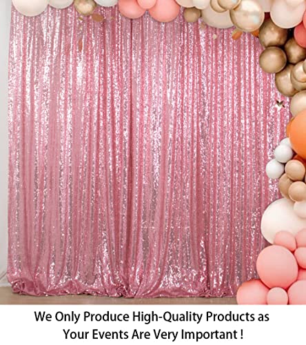 ShiDianYi 4FTX6FT-Fuchsia Pink-Sequin Photo Backdrop, Wedding Photo Booth,Photography Background (Fuchsia Pink)