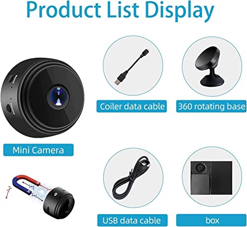 Mini Wireless WiFi Camera HD 1080P Home Security Cameras with Feed Covert Baby Nanny Cam with Cell Phone App Tiny Smart Pet Dog Cameras with Night Vision and Motion Detection