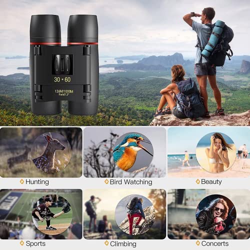 ZIYOUHU 30x60 Binoculars Small Compact Light Binoculars, Suitable for Adults and Children Bird Watching Travel Sightseeing, Waterproof Lightweight Small Binoculars, with Clear Low-Light Visionā¦