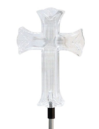 Solar LED Cross Light , Solar Powered Garden Decor Stake Yard LED Outdoor Landscape Light