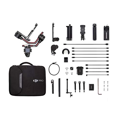 DJI RS 2 Combo - 3-Axis Gimbal Stabilizer for DSLR and Mirrorless Cameras, Nikon, Sony, Panasonic, Canon, Fuji, 10lbs Tested Payload, 1.4β Full-Color Touchscreen, Carbon Fiber Construction, Black