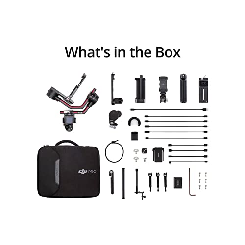 DJI RS 2 Combo - 3-Axis Gimbal Stabilizer for DSLR and Mirrorless Cameras, Nikon, Sony, Panasonic, Canon, Fuji, 10lbs Tested Payload, 1.4β Full-Color Touchscreen, Carbon Fiber Construction, Black