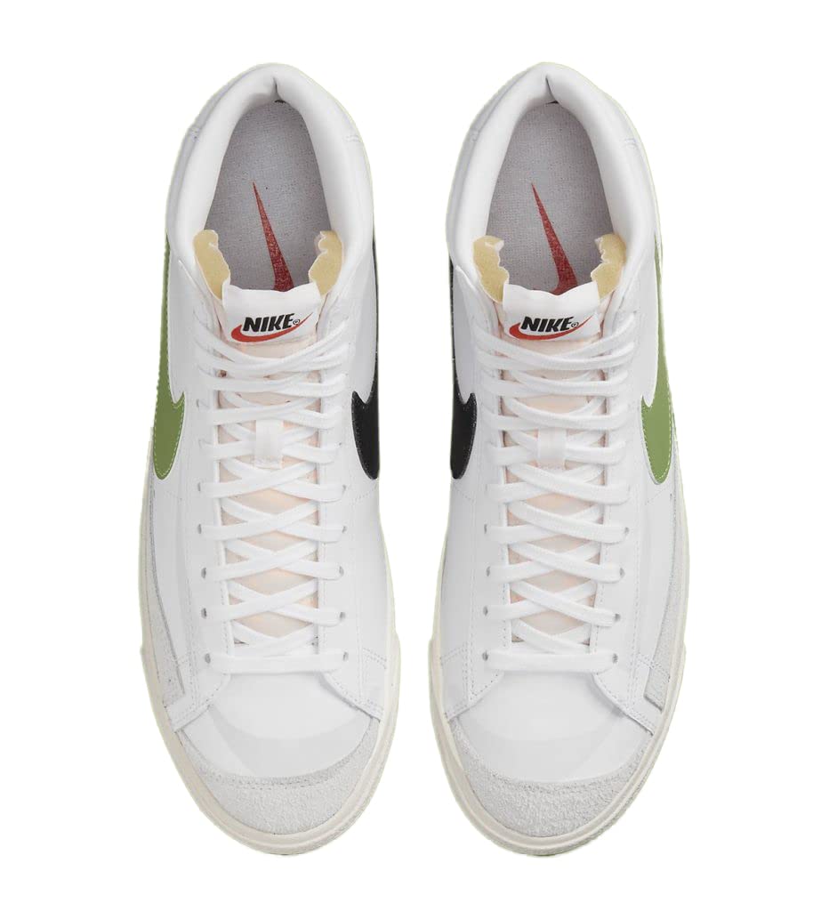 Nike Unisex Blazer Mid '77 Shoes Basketball, White Chlorophyll Black Sail, 11 US Women