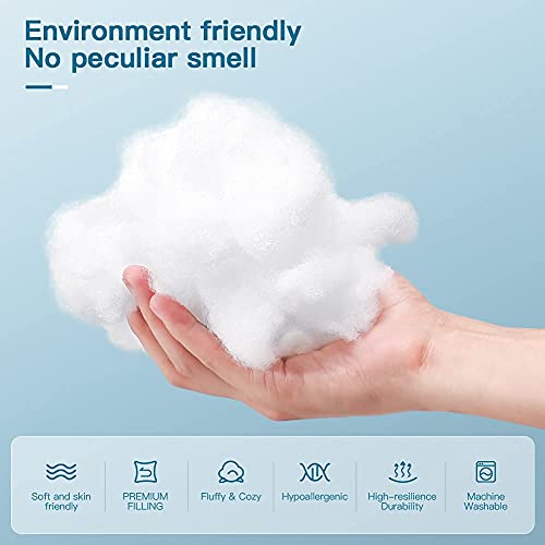 OTOSTAR Premium Outdoor Waterproof Throw Pillow Inserts 20 x 20 Inches Water Resistant Pillow Inserts Square Decorative Pillows for Couch Sham Cushion Stuffer Garden Furniture Patio Bench,Pack of 2
