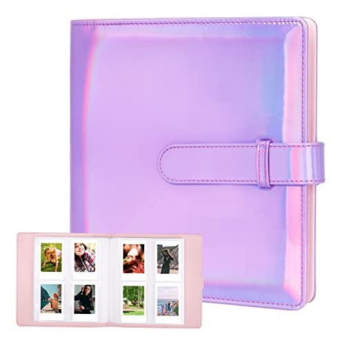 256 Pockets Photo Album for Fujifilm Instax 11 12 9 40 Mini Camera, Polaroid Camera, Photo Album for Fujifilm Instax Mini Evo Liplay 90 8 7+ Instant Camera, Polaroid HP Zink 2x3" Photos (Magic Purple)