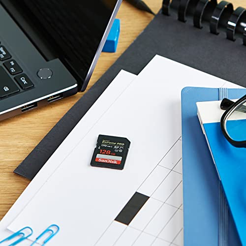 SanDisk 128GB Extreme PRO SDXC UHS-I Card - C10, U3, V30, 4K UHD, SD Card - SDSDXXY-128G-GN4IN