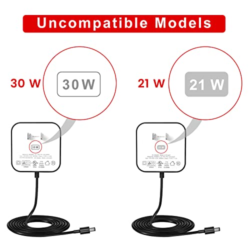 Power Extension Cord Replacement for Alexa Dot 3rd Generation, Dot 4th gen, Show 5, Dot with Clock, TV Cube, Spot - White DC Plug Extension Cable 16 ft