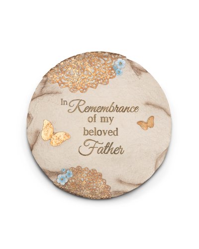 Pavilion Gift Company 19060 Light Your Way Memorial Garden Stone, 10-Inch, Beloved Father