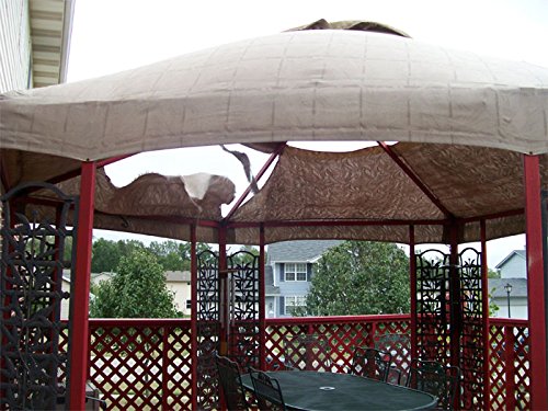 Garden Winds Wood Heaxgon Gazebo Replacement Canopy Top Cover - RipLock 350