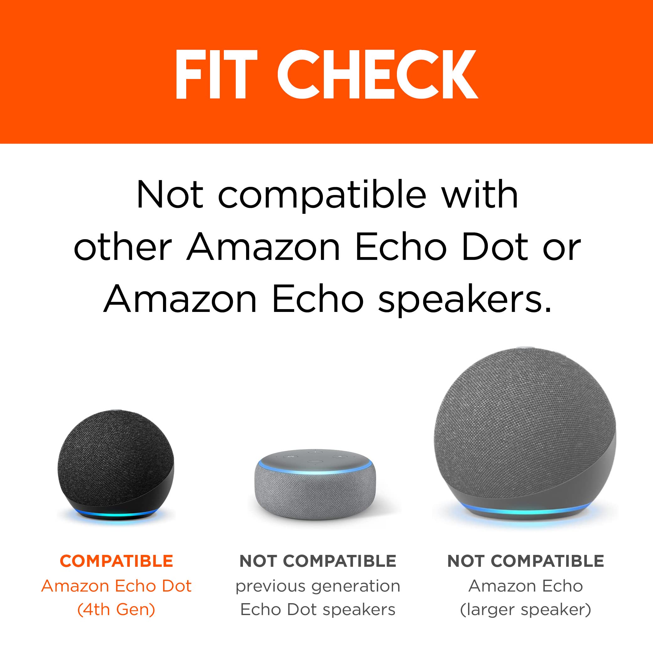 Made For Amazon Outlet Hanger, White, for Echo Dot (4th generation)