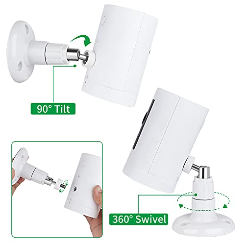 2Pack Adhesive Wall Mount for Ring Stick Up Cam & Ring Indoor Cam, 360 Degree Adjustable Screwless Bracket for Your Ring Surveillance Camera, 2 Ways Installation Without Drilling