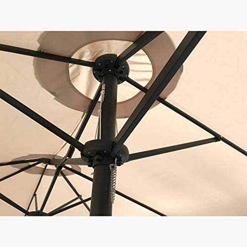 Garden Winds Replacement Canopy Compatible with the Real Living Triple Vent Umbrella 15ft - 350