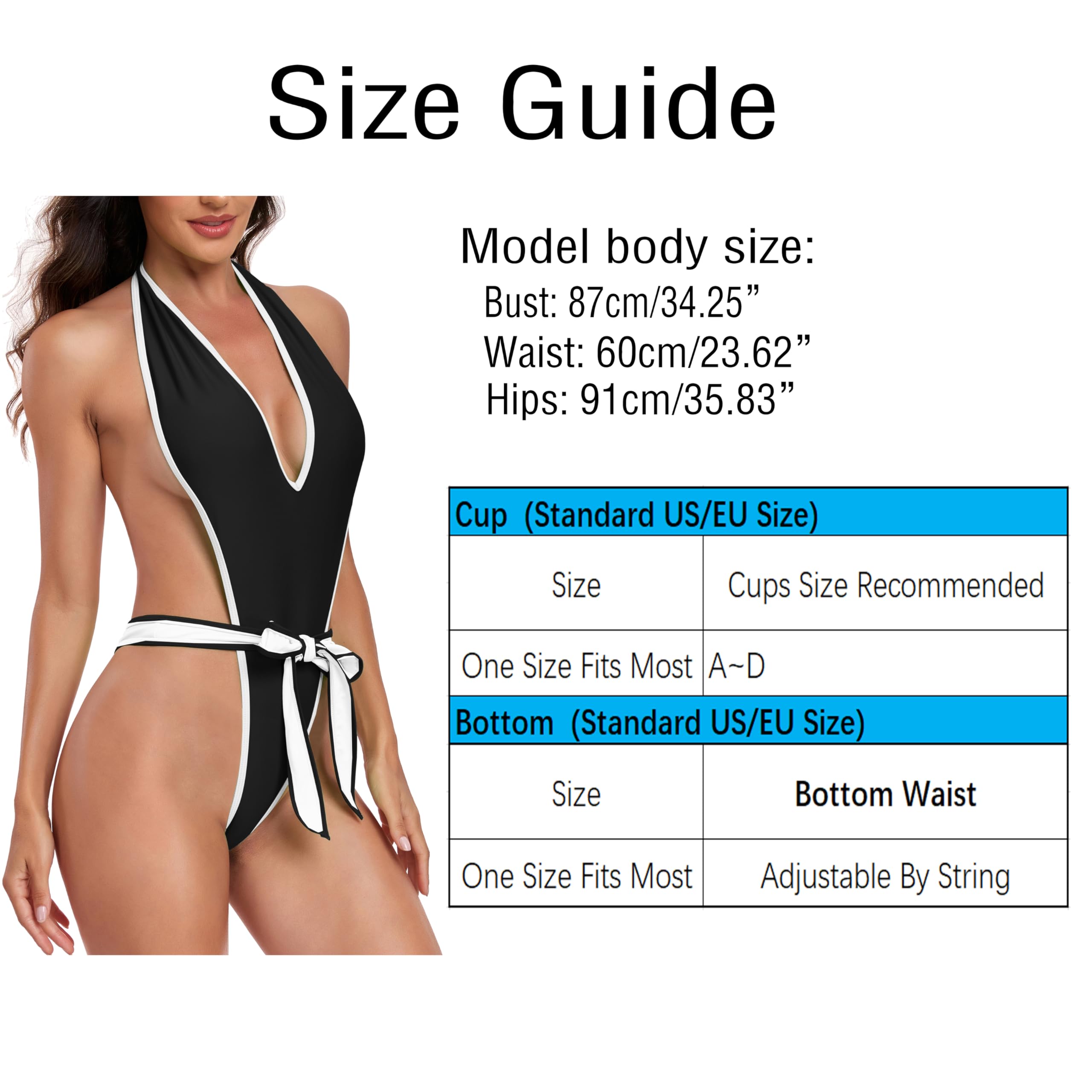SHERRYLO Deep Monokini One Piece Swimsuit Womens Bathing Suit for Women Exotic Plunging Swimsuits Sexy Trikini Bathing Suits