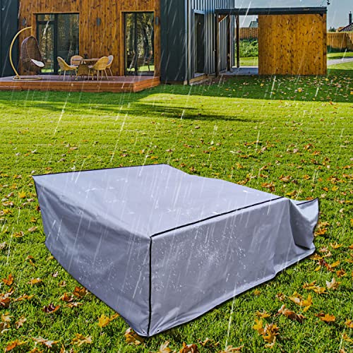 Rio AcePRO 83"X60"X25" Outdoor Set Square Waterproof Cover, Windproof, Uv Protection, for Patio Furniture, Gray, Silver Grey