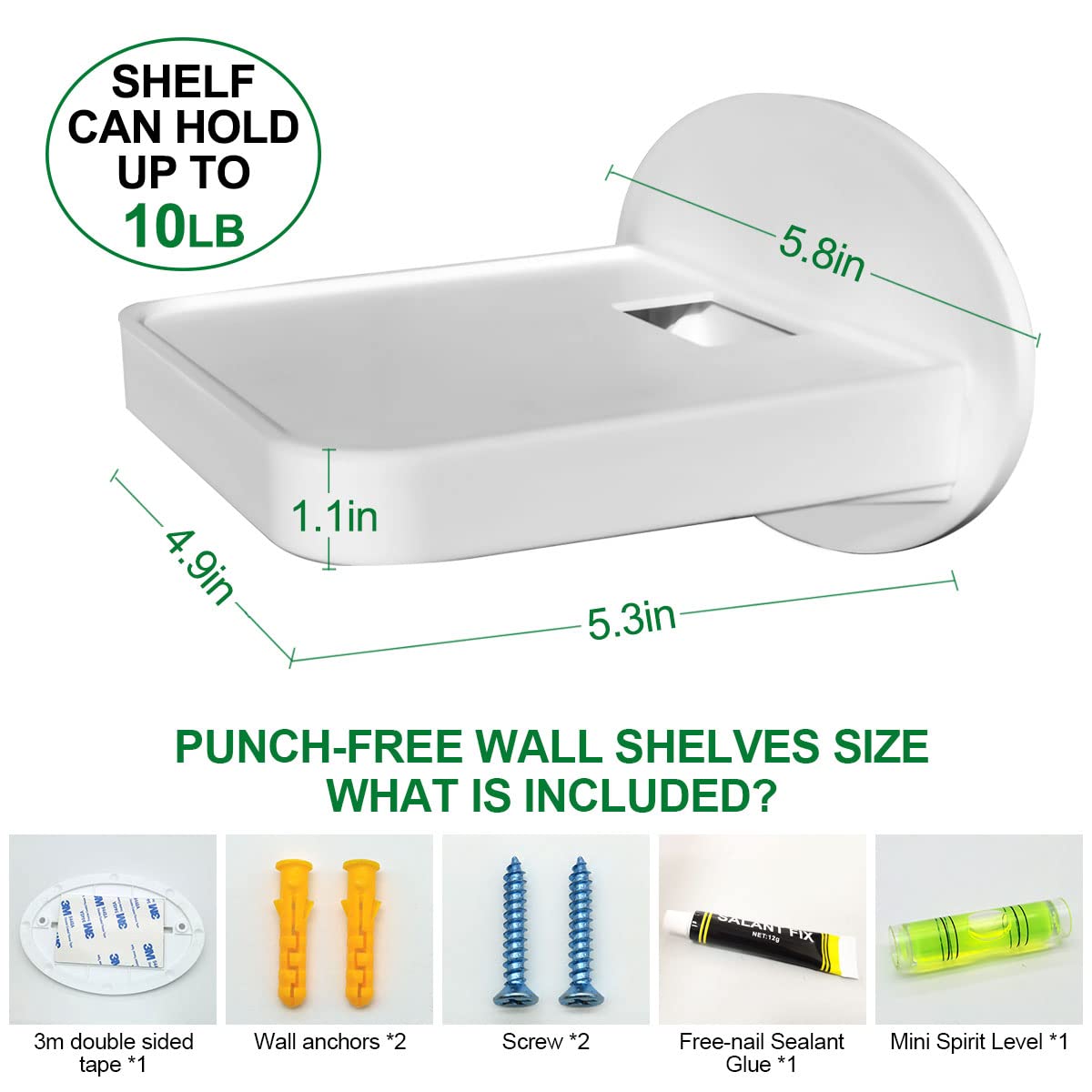 BELIEFLUO Outlet Shelf Holder, Bathroom Decor with Built-in Cable Management,A Space Saving Solution for Homepod Mini,Google Home/Echo/Smart Speakers/Electric Toothbrush/Cell Phone (Universal)…
