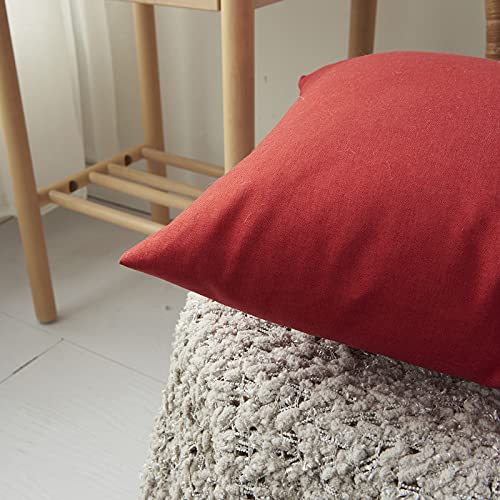 ele ELEOPTION Pack of 2 Outdoor Waterproof Throw Pillow Covers, Rectangular Decorative Garden Cushion Pillow Cover Case with for PatioTent Couch (12x20 inch, Red)