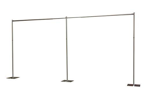 OnlineEEI, Portable Pipe and Drape Backdrop Kit, 8ft x 20ft Breakapart, Drapes Not Included (No Drapes) (BBD9990820C)