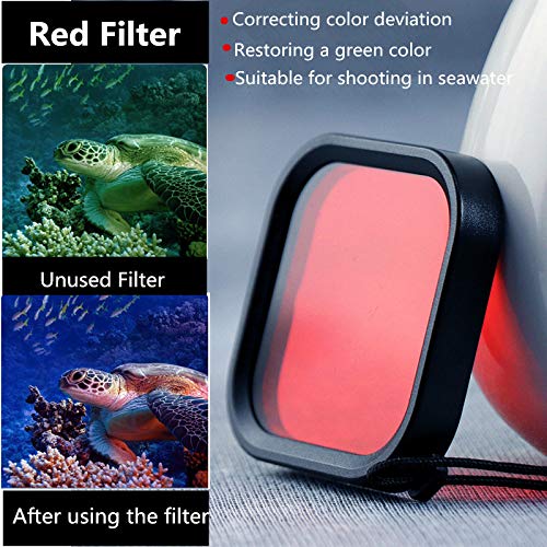 FitStill Waterproof Housing Case for GoPro Hero 8 Black, Protective 60m Underwater Dive Case Shell with 3 Pack Filters