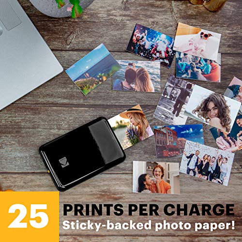 KODAK Step Wireless Mobile Photo Mini Color Printer (White) Compatible w/ iOS & Android, NFC & Bluetooth Devices