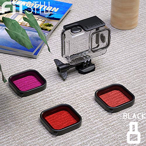 FitStill Waterproof Housing Case for GoPro Hero 8 Black, Protective 60m Underwater Dive Case Shell with 3 Pack Filters