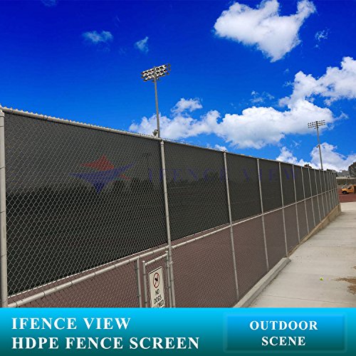 Ifenceview 2 'x 2' to 2' x 100' Shade Cloth Fabric Fence Privacy Screen Panels Mesh Net for Construction Site Yard Driveway Garden Pergolas Gazebos Railing Canopy Awning 180 GSM UV (2' x 4', Black)